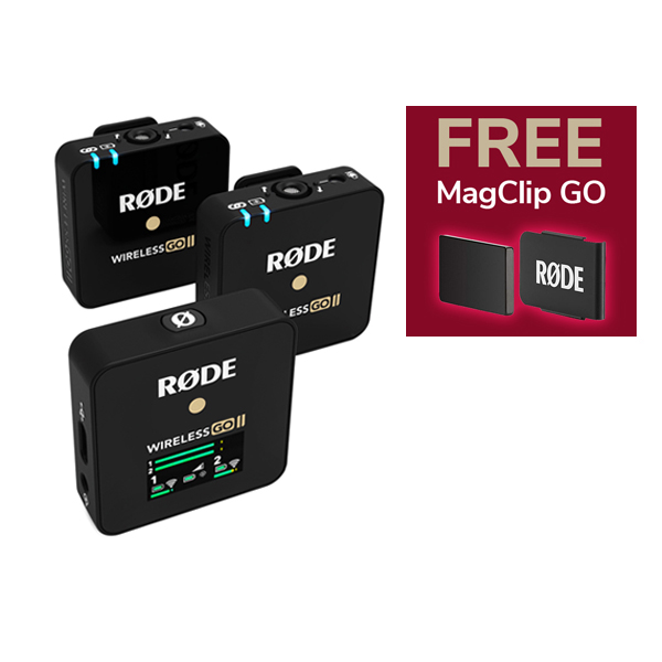 Rode Wireless GO II free MagClip GO – Motomuvi